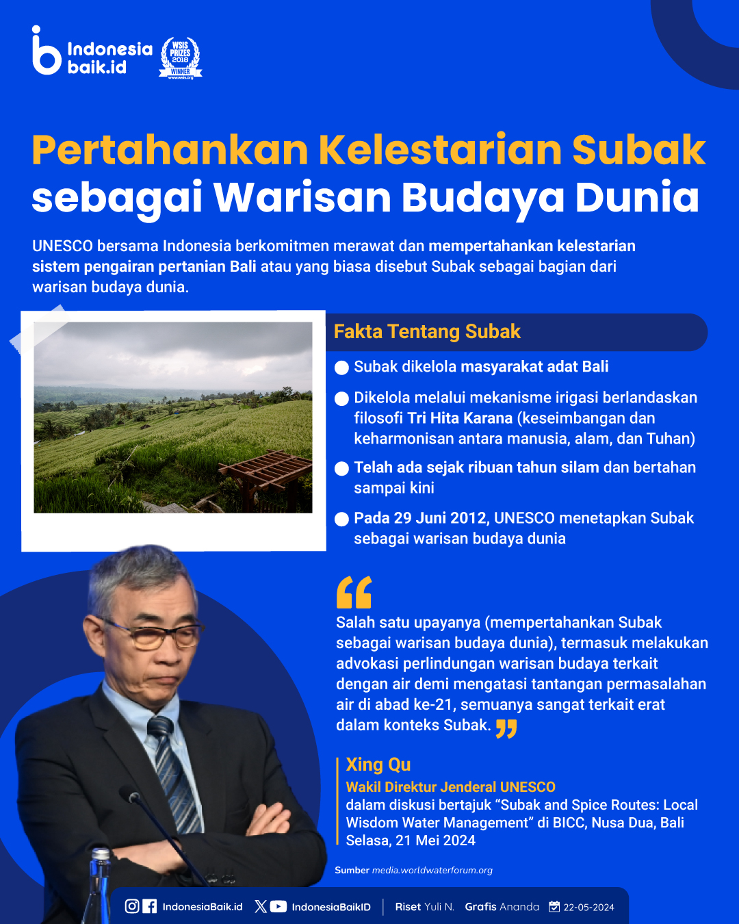 Pertahankan Kelestarian Subak sebagai Warisan Budaya Dunia – KOMBI.ID