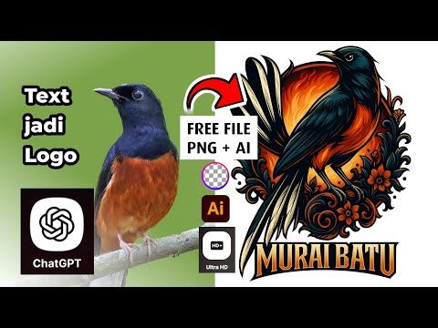 Cara membuat logo Instant Logo Murai Batu, Free File PNG + Adobe ...